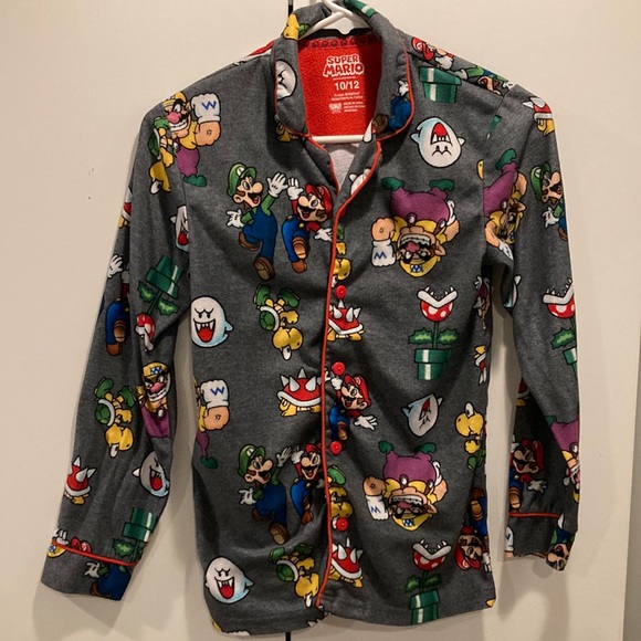 Nintendo | Pajamas | Super Mario Bros Fleece Pajama Top 12 | Poshmark